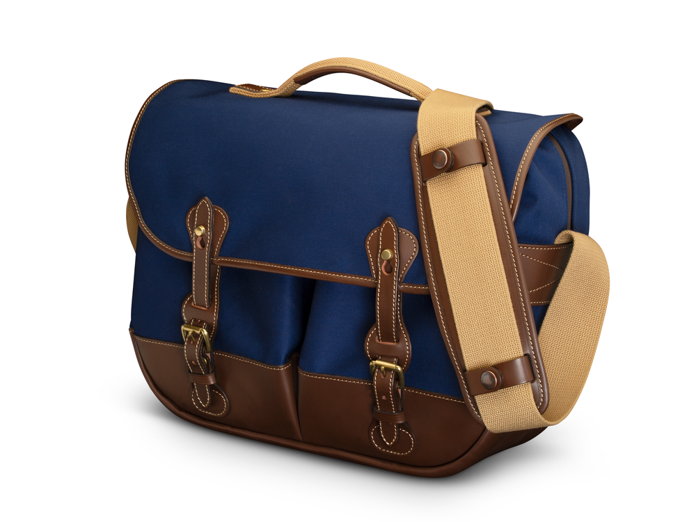 Billingham Eventer MKII Camera Bag - Navy Canvas / Chocoate Leather ...
